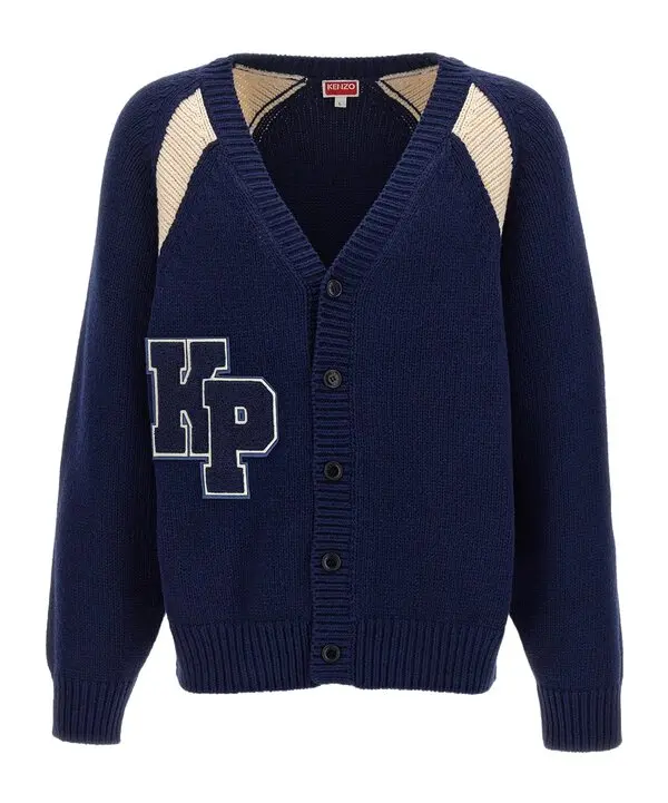 Kenzo Logo Patch V-neck Cardigan