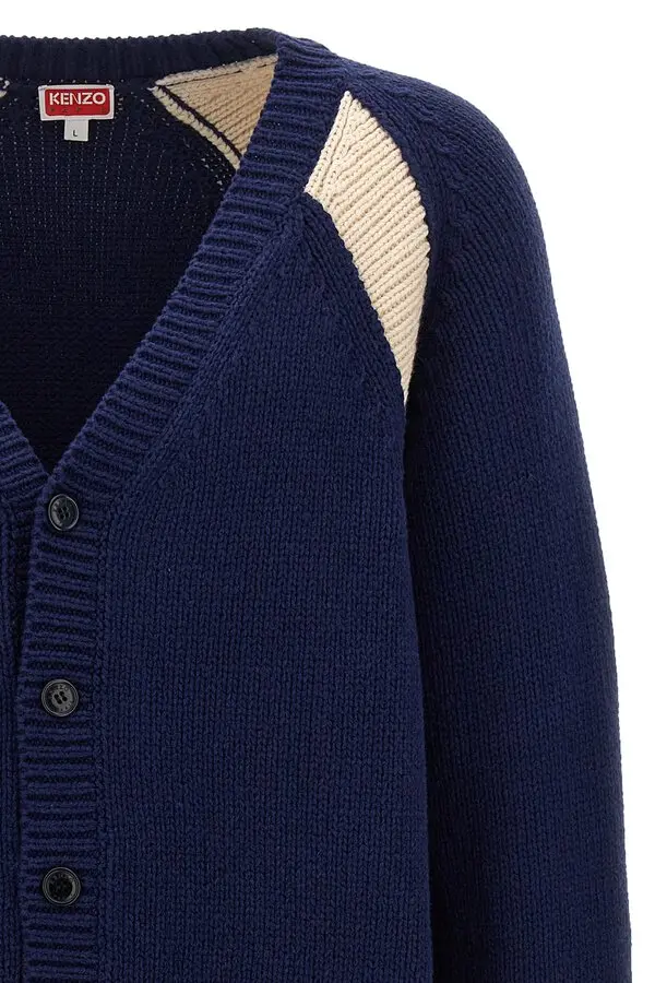 Kenzo Logo Patch V-neck Cardigan