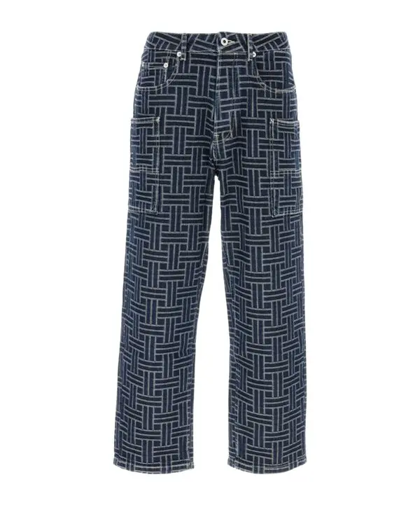Kenzo Patterned Straight Leg Jeans