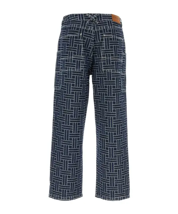 Kenzo Patterned Straight Leg Jeans