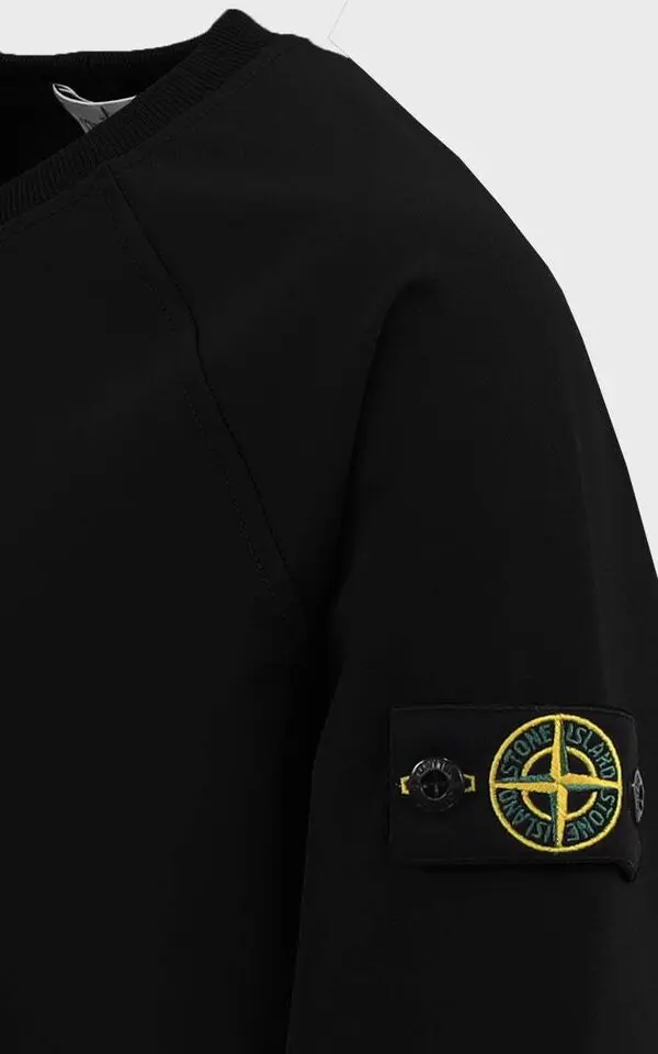 Stone Island Crewneck Sweatshirt With Logo Appliqu