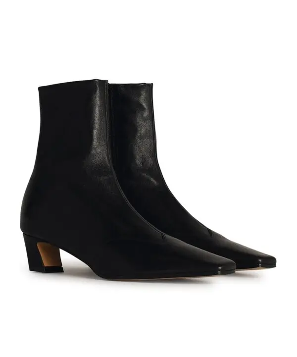 Khaite Nevada Almond Toe Ankle Boots
