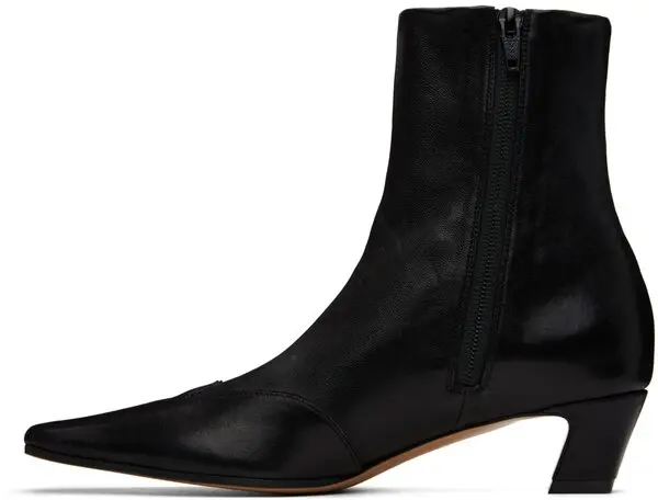 Khaite Nevada Almond Toe Ankle Boots