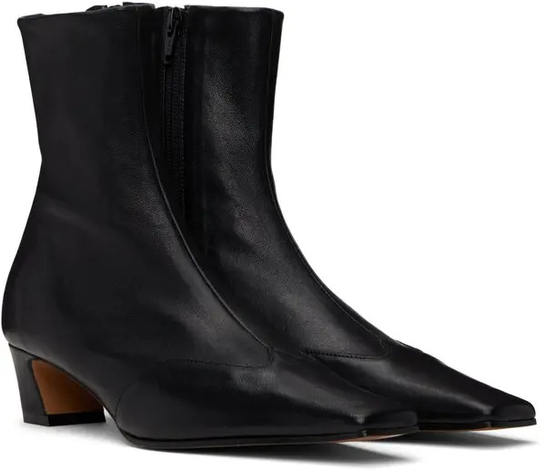 Khaite Nevada Almond Toe Ankle Boots
