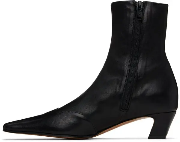 Khaite Nevada Almond Toe Ankle Boots
