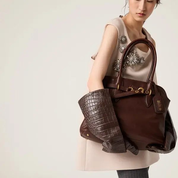Miu Miu Nappa Leather Tote Bag
