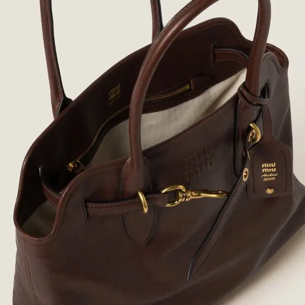 Miu Miu Nappa Leather Tote Bag