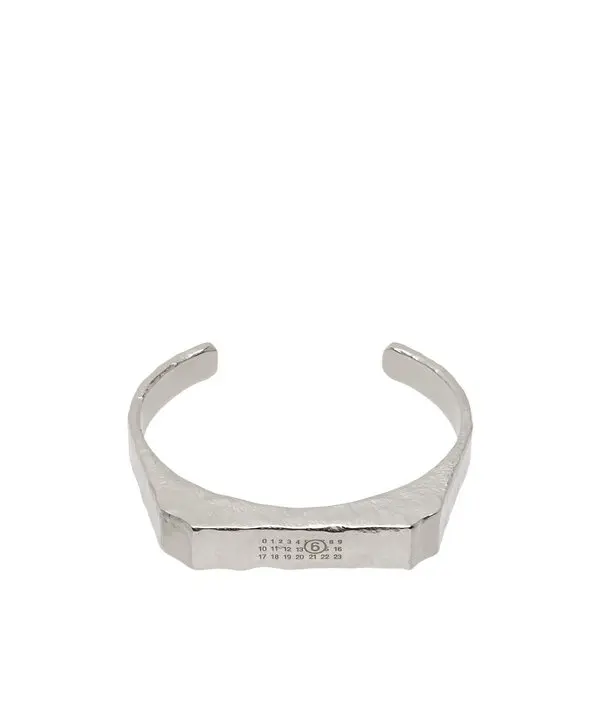 MAISON MARGIELA Numeric Signature Cuff Bracelet - Silver
