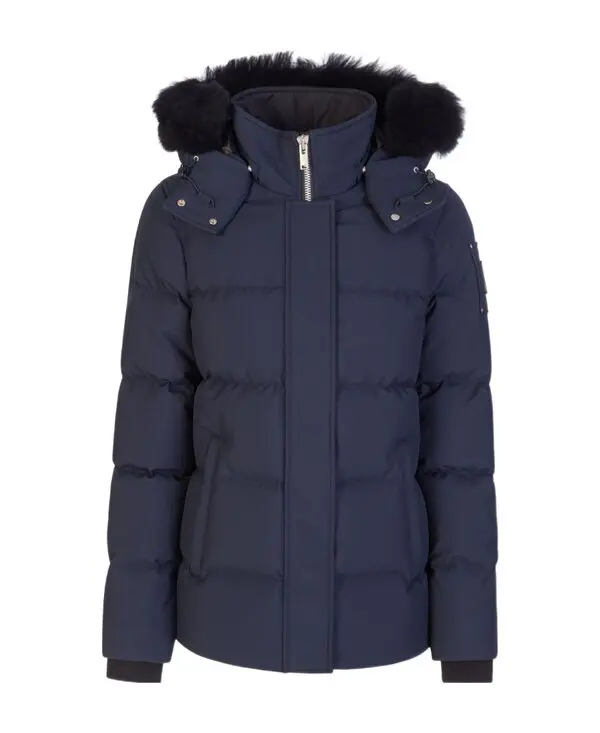 Moose Knuckles Quilted Hooded Down Jacket - Black