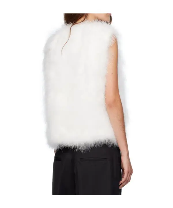 YVES SALOMON Cropped Feather Vest