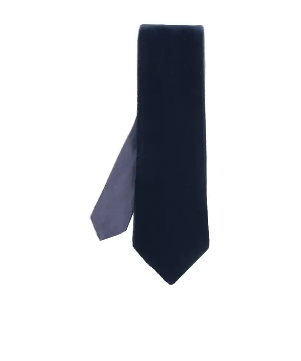 Giorgio Armani Wrap Look Velvet Tie - Black