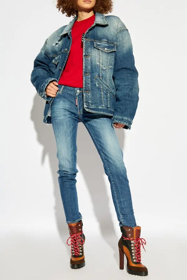 Dsquared2 Logo Patch Skinny Jeans