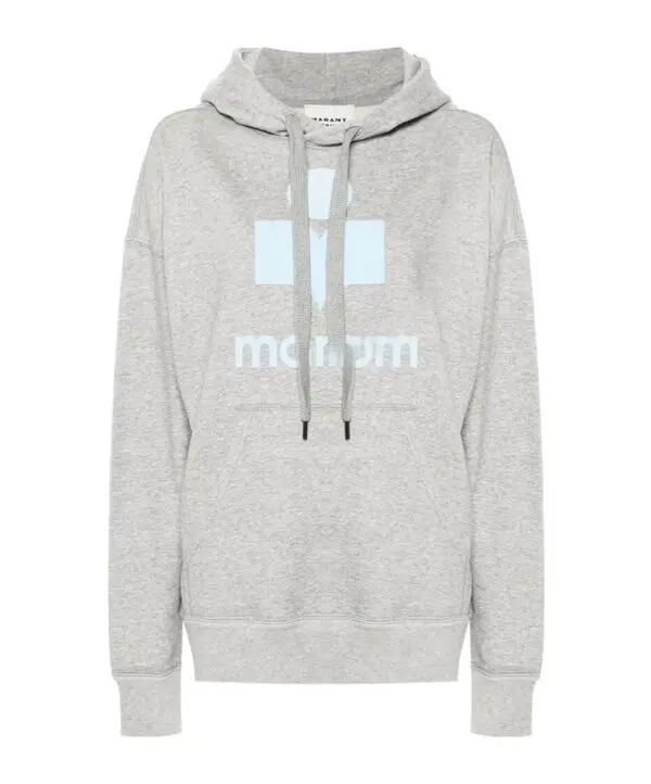 Isabel Marant Étoile Mansel" Logo Print Drawstring Hoodie - White