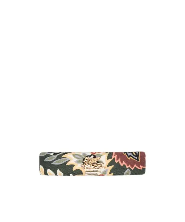 Etro Floral Print Silk Hair Clip - Multicolor