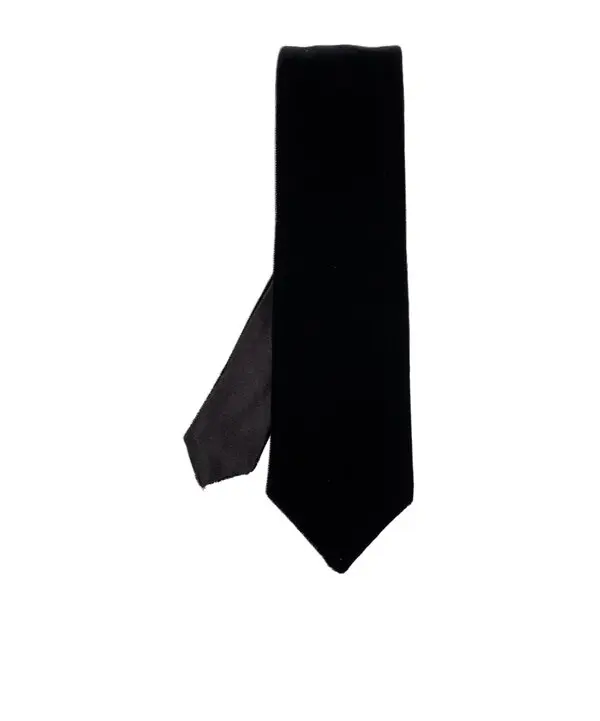 Giorgio Armani Velvet Neck Tie - Black