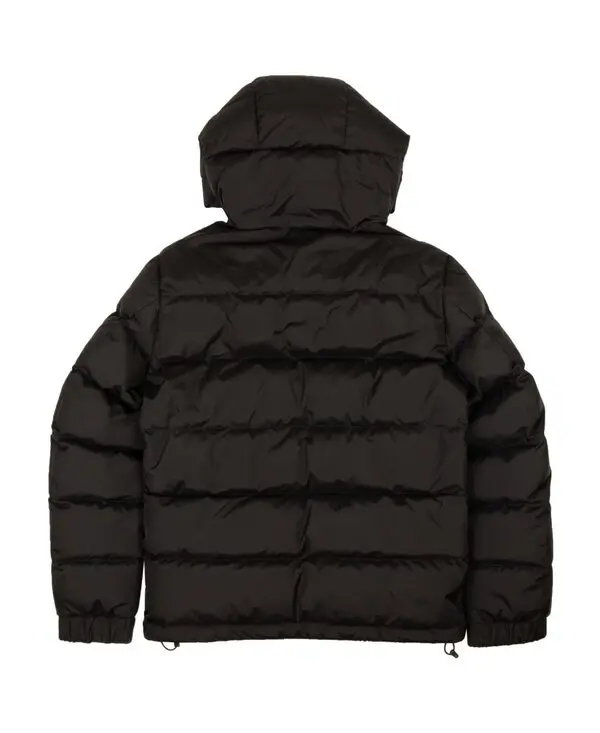 Moncler Long-sleeved Down Jacket With Logo And Drawstring Hood