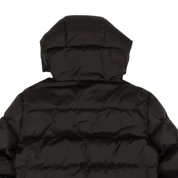 Moncler Long-sleeved Down Jacket With Logo And Drawstring Hood