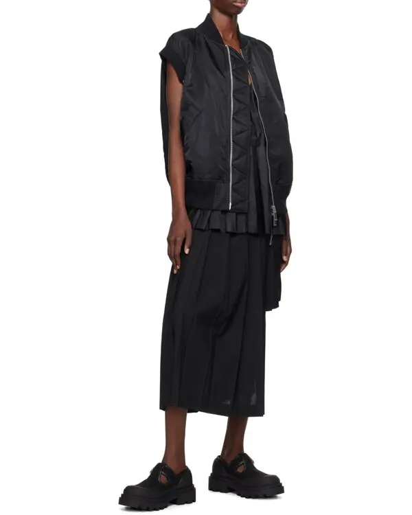 Sacai Zip Up Twill Vest