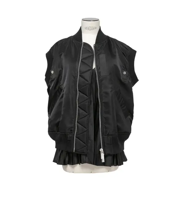Sacai Zip Up Twill Vest