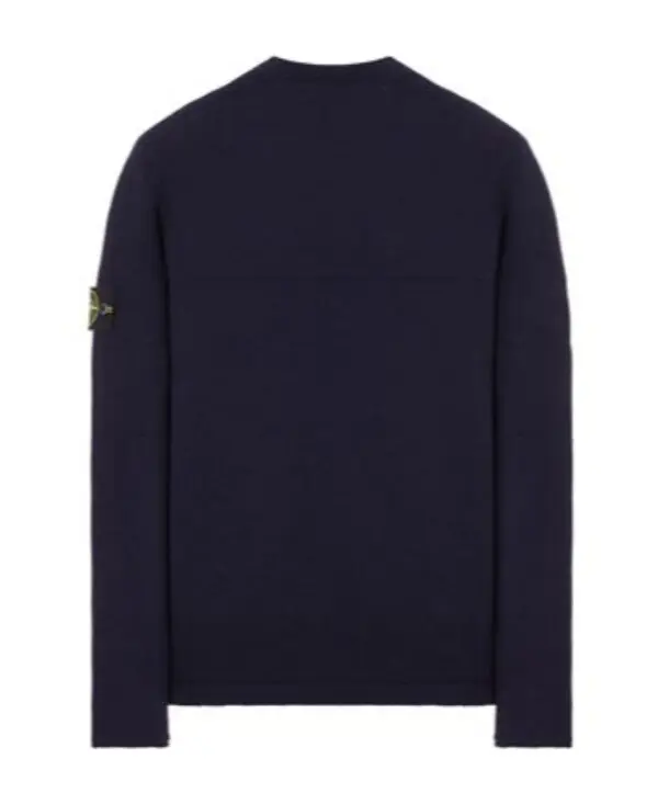 Stone Island Compass Motif Crew Neck Jumper - Blue