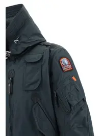 PARAJUMPERS Hooded Logo-patch Jacket - Black
