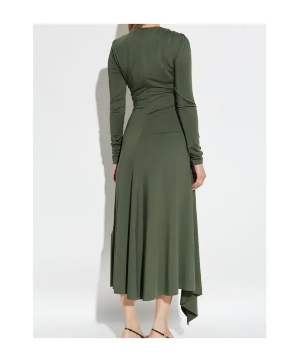 Victoria Beckham Asymmetrical Long Sleeve Dress