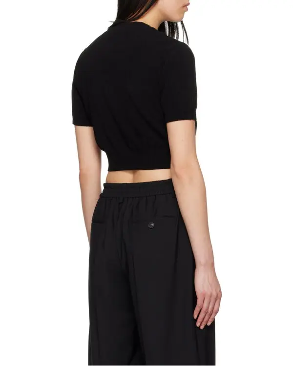 Alexander Wang Logo Embossed Ribbed Jumper