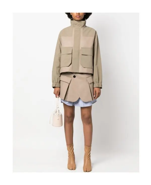 Sacai Pleated Panelled Jacket
