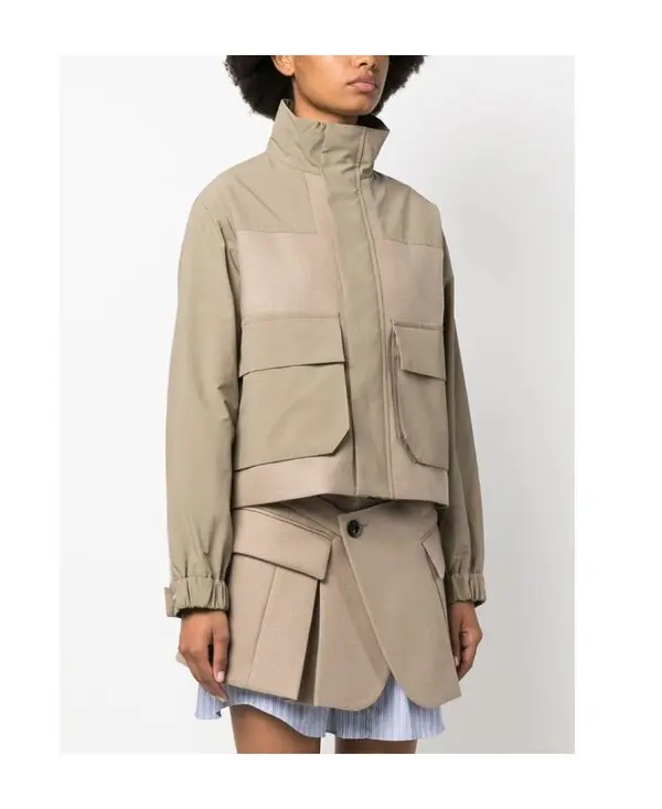 Sacai Pleated Panelled Jacket