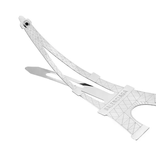 Balenciaga Set Of Two Paris Eiffel Tower And Heart Snap Hair Clips
