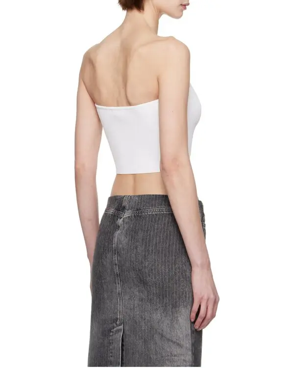 DIESEL® Logo Plaque Ribbed Tube Top
