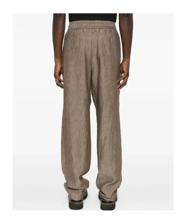 Giorgio Armani Relaxed Fit Pleated Pull-on Trousers - Gray