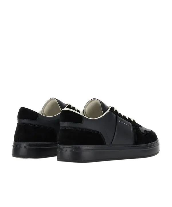 Hogan Paneled Low Top Sneakers - Black
