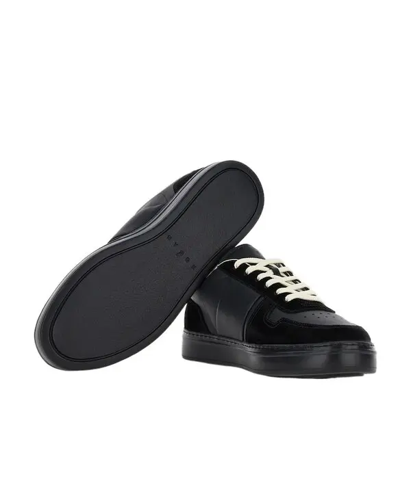 Hogan Paneled Low Top Sneakers - Black