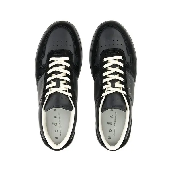 Hogan Paneled Low Top Sneakers - Black