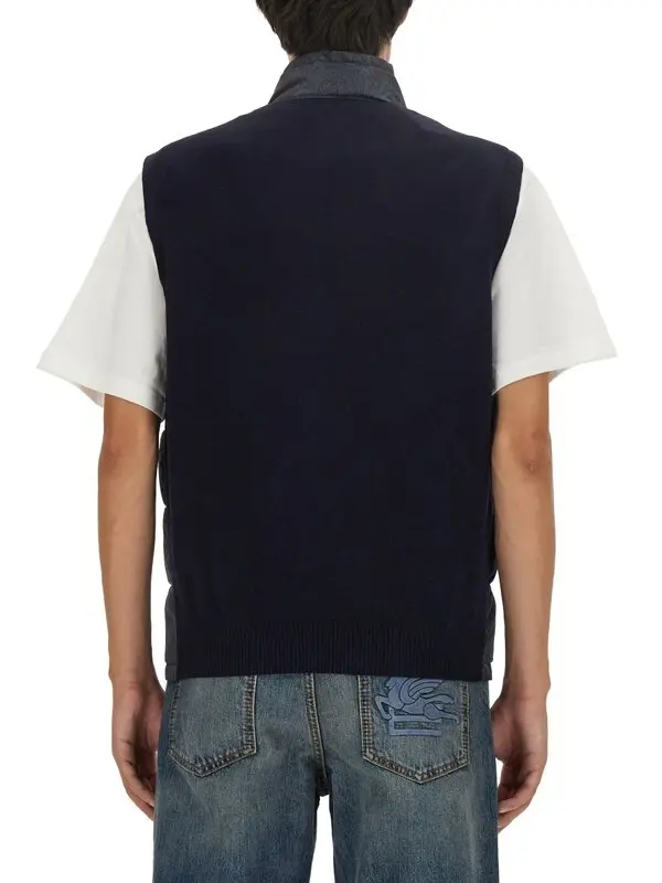 Etro Sleeveless Paisley Printed Down Jacket