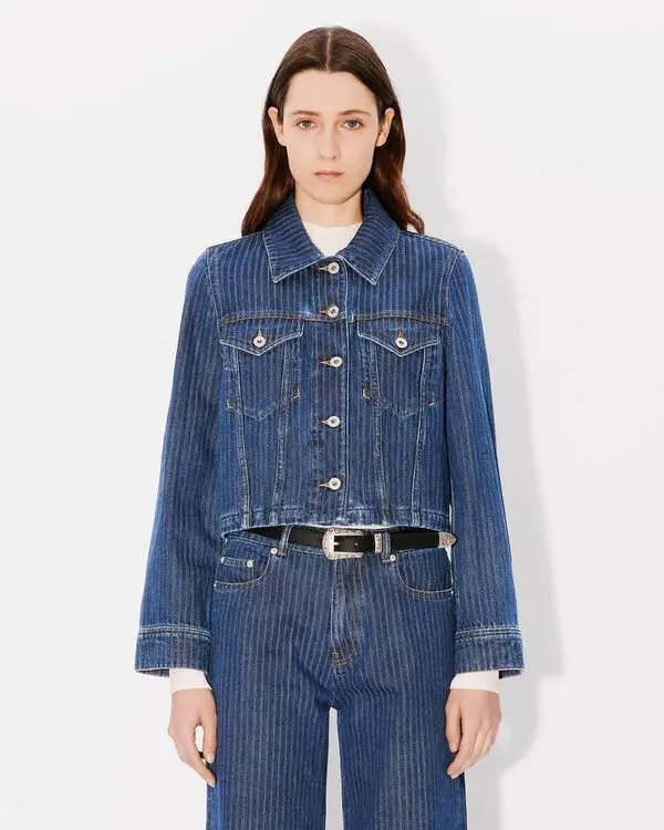Kenzo Striped Denim Trucker Jacket