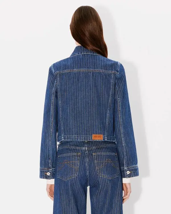 Kenzo Striped Denim Trucker Jacket