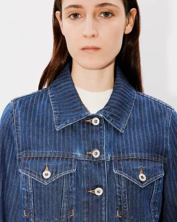 Kenzo Striped Denim Trucker Jacket