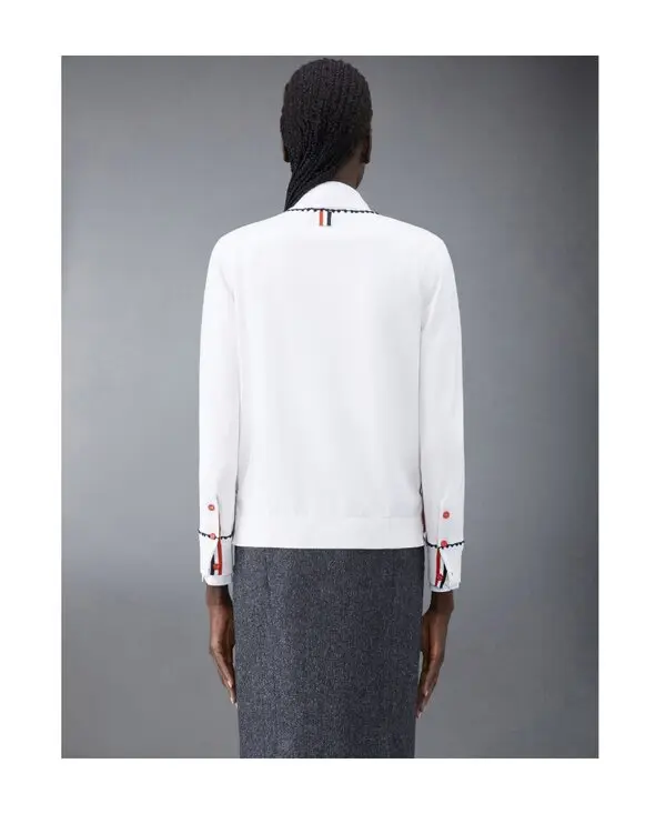 Thom Browne Knit Cardigan With Striped Detailing