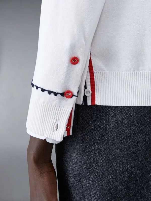 Thom Browne Knit Cardigan With Striped Detailing