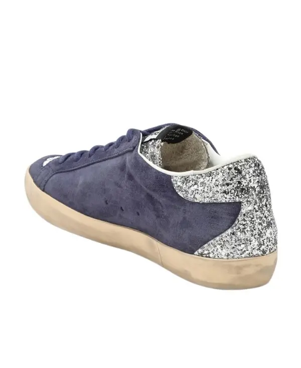 GOLDEN GOOSE Superstar Glittered Low-top Sneakers - Black