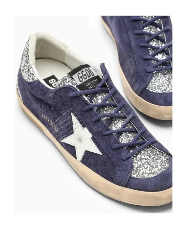 GOLDEN GOOSE Superstar Glittered Low-top Sneakers - Black