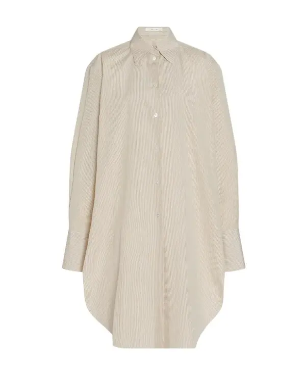 THE ROW Astrea Long Shirt - Nude