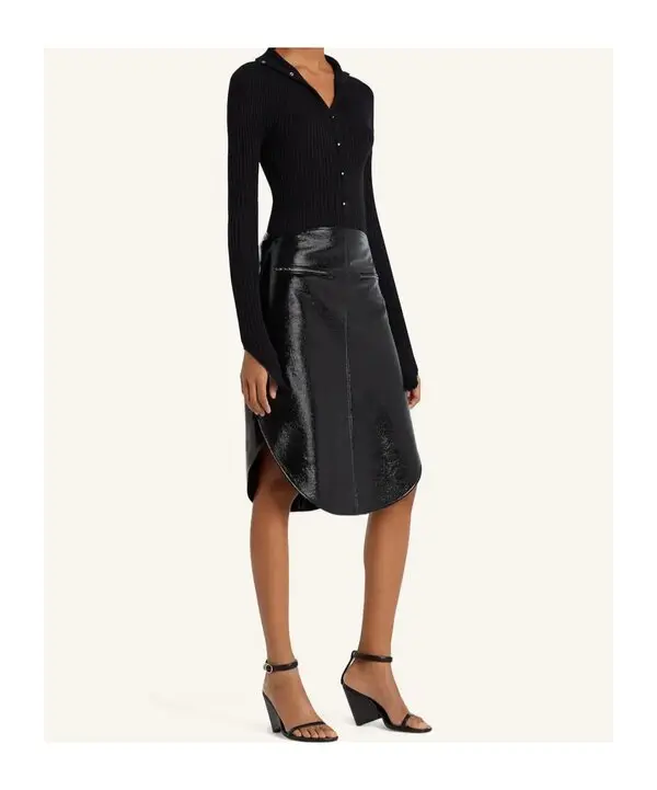 COURREGES Ribbed Cardigan With Embroidered Logo