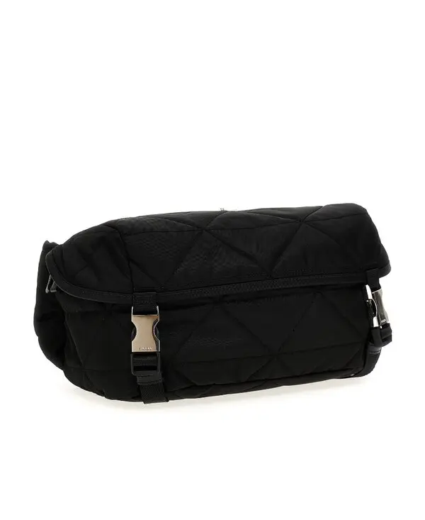 Prada Quilted Triangle-logo Shoulder Bag