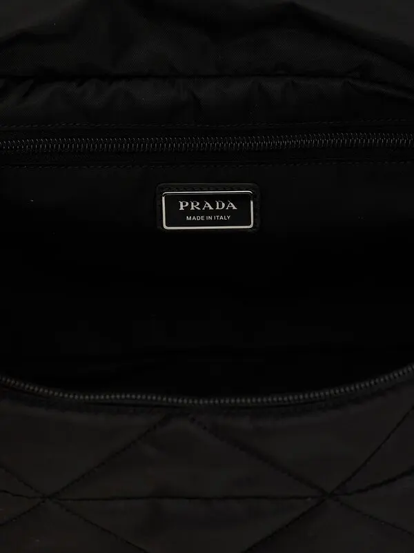 Prada Quilted Triangle-logo Shoulder Bag