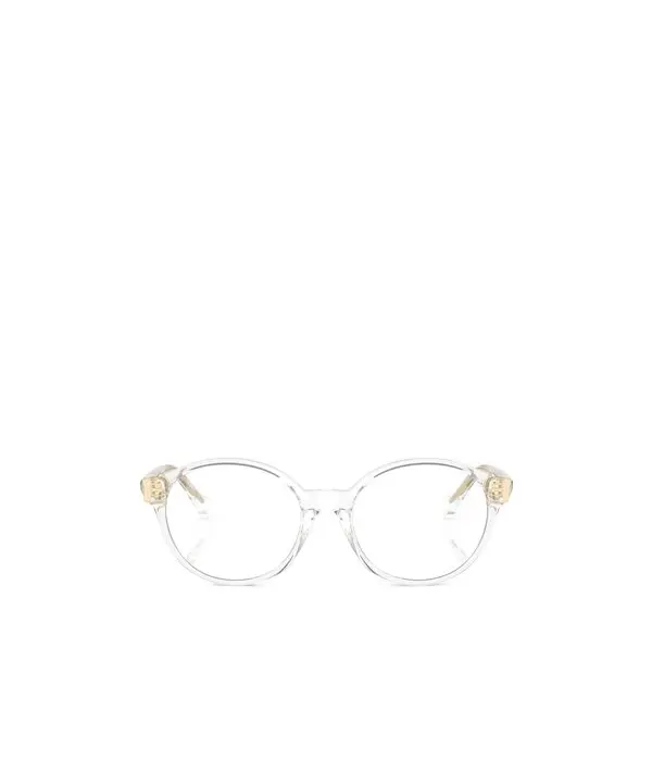 Versace Medusa Plaque Round Frame Glasses - White