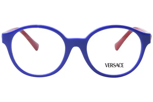 Versace Medusa Motif Round Frame Eyeglasses - Blue