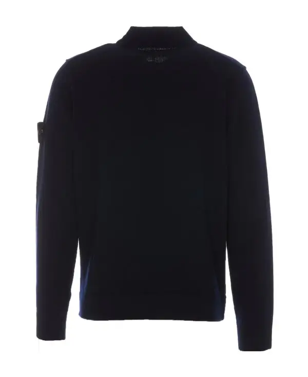 Stone Island Long Sleeve Round Neck Sweater - Blue
